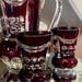 Ruby Cut to Clear Crystal Water Pitcher With Four Glasses - Etsy
