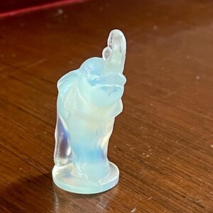 Sabino Art Glass France Opalescent 2 1/4” Elephant Trunk Up - Etsy