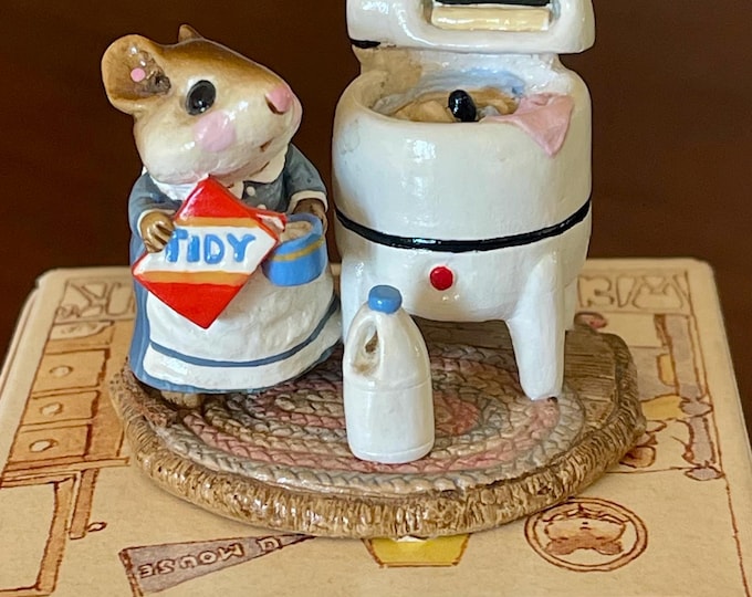 Wee Forest Folk Mouse Doing Laundry, “tidy Mouse", Figurine M-113, Hand ...