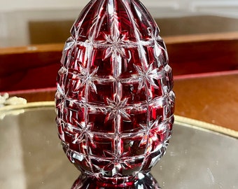 Ruby Red Cut Glass | Etsy