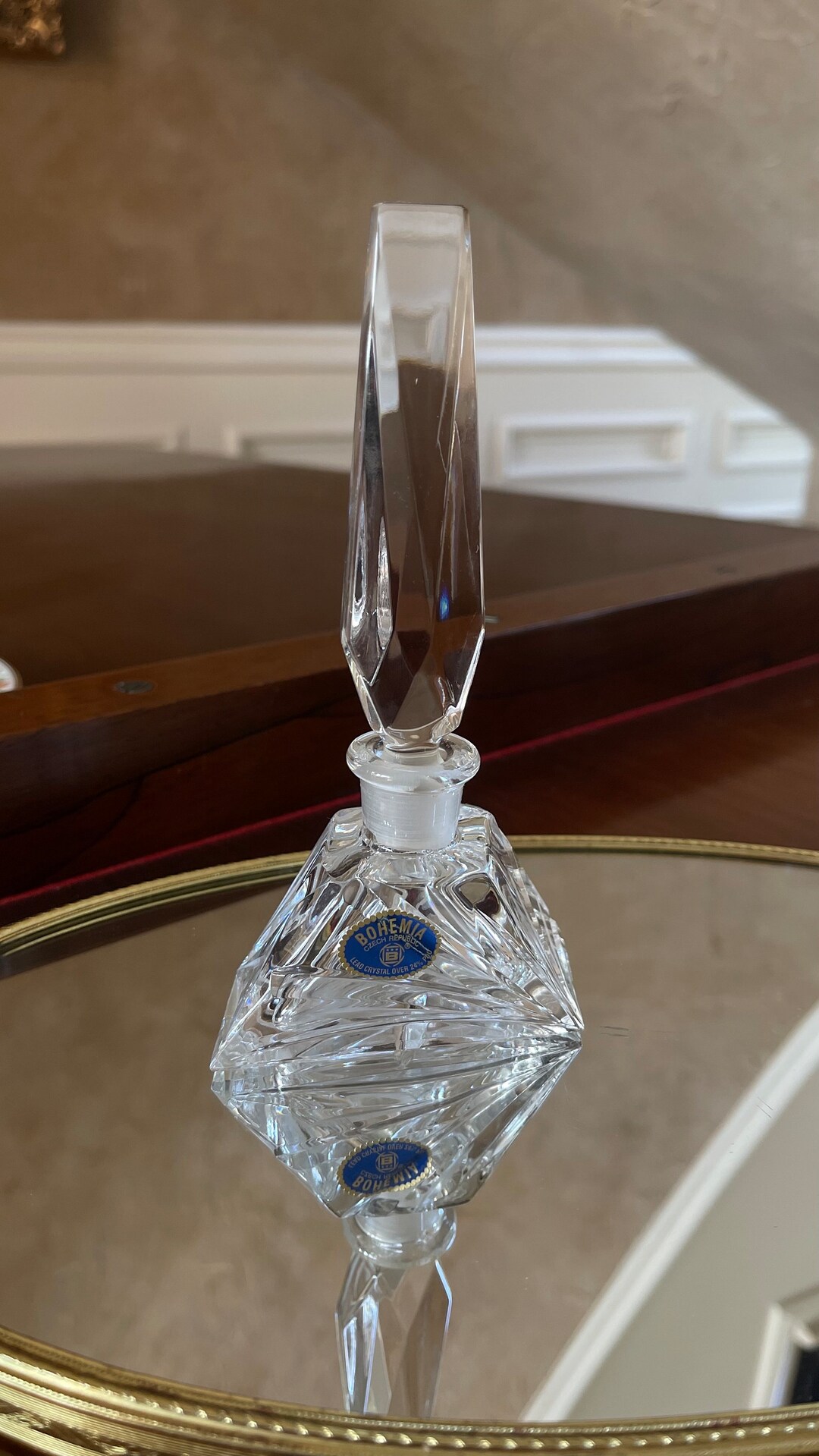 Vintage Lead Crystal Perfume Bottle Made in Czech Republic - Etsy