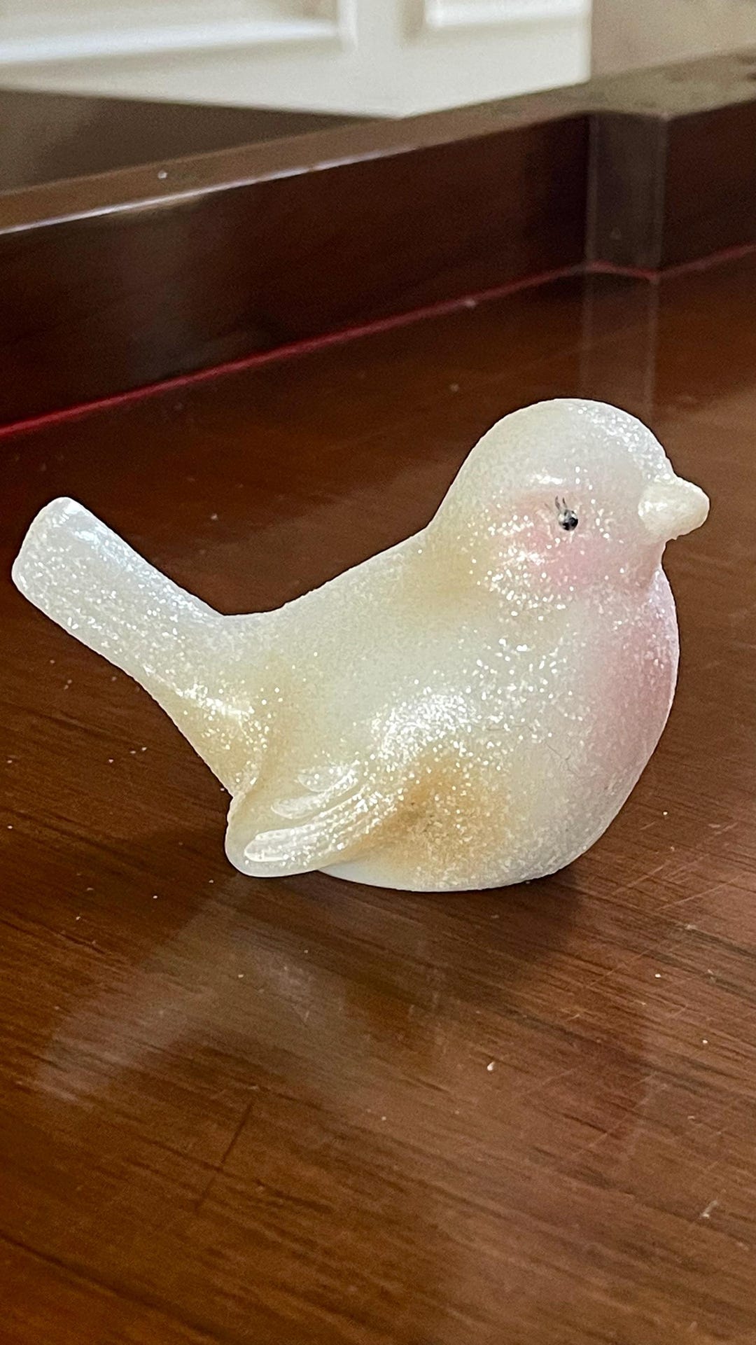 Fenton Glass Hand Painted Glistening Bird Figurine Paperweight; Vintage ...