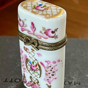Limoges Porcelain Sewing Needle Box; Limoges Trinket Box; Collectible ...