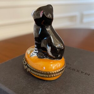 Limoges Porcelain Cat Box Limoges Trinket Box Felix the Cat Collectible ...