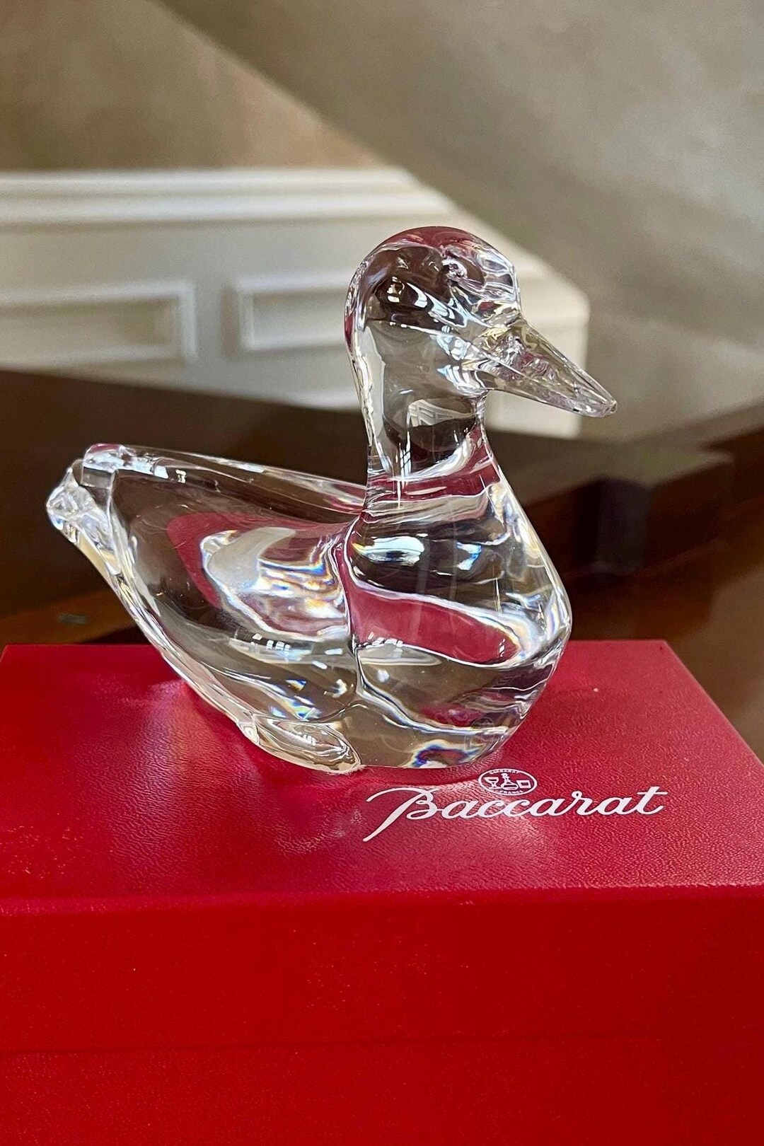 Baccarat Crystal Large Duck Paperweight or Figurine Mint Condition in ...