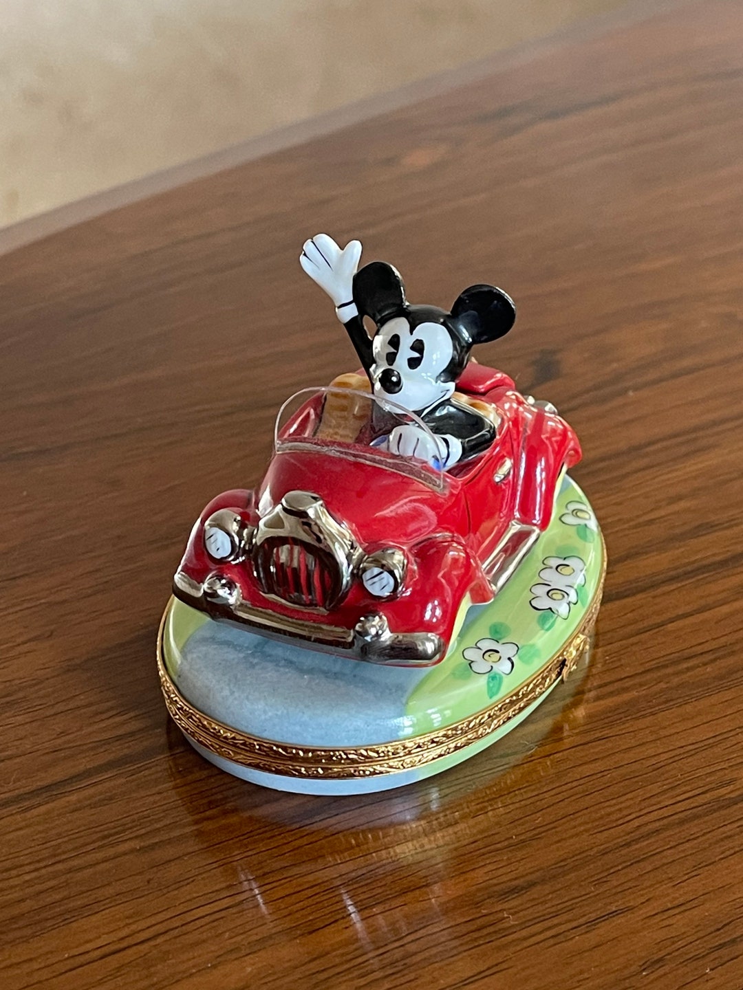 Limited Edition Mickey Mouse Red Car Limoges Box; Artoria; Limoges ...
