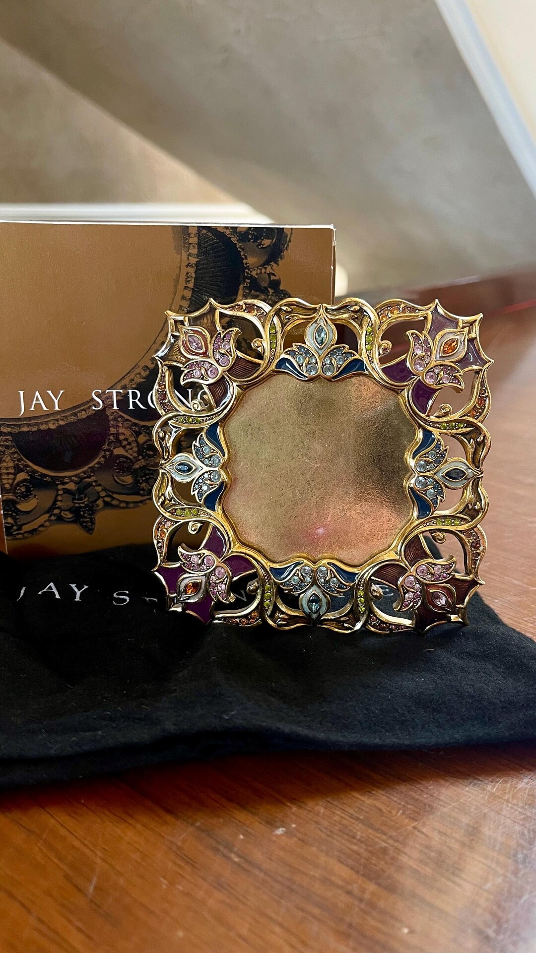 Jay Strongwater Jeweled Swarovski Crystals Brass Picture Frame - Etsy