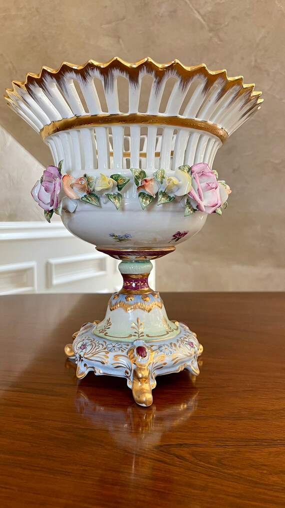 Art & Collectibles Figurines & Knick Knacks Porcelain Compote; Vintage ...