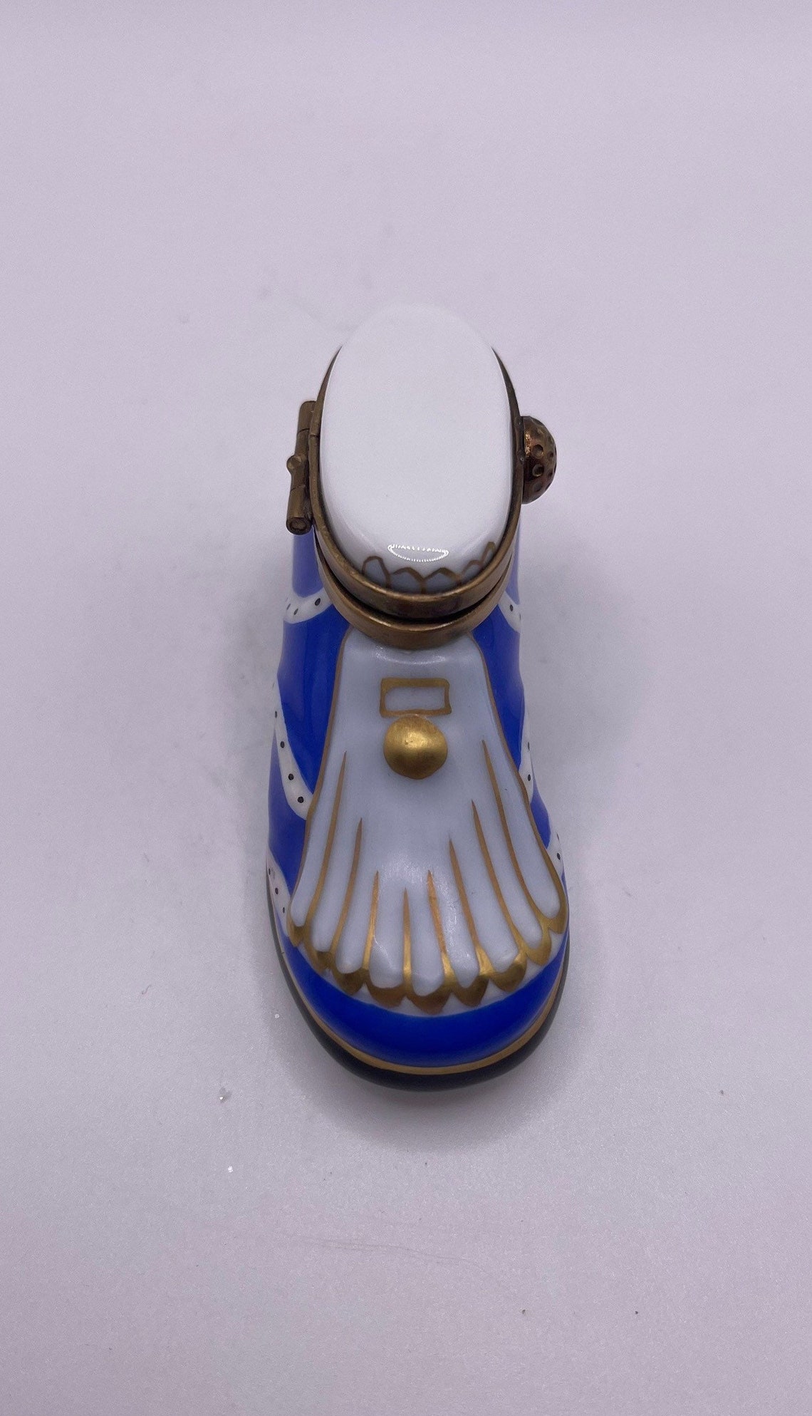 Limoges Porcelain Golf Shoe; Limoges Trinket Box; Collectible Limoges ...