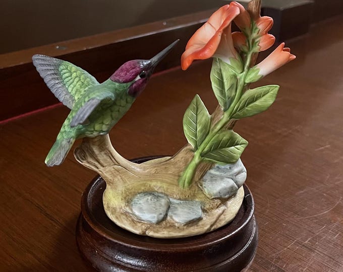 Andrea by Sadek Anna’s Hummingbird Figurine 7673 Made in Japan 1986 - Etsy