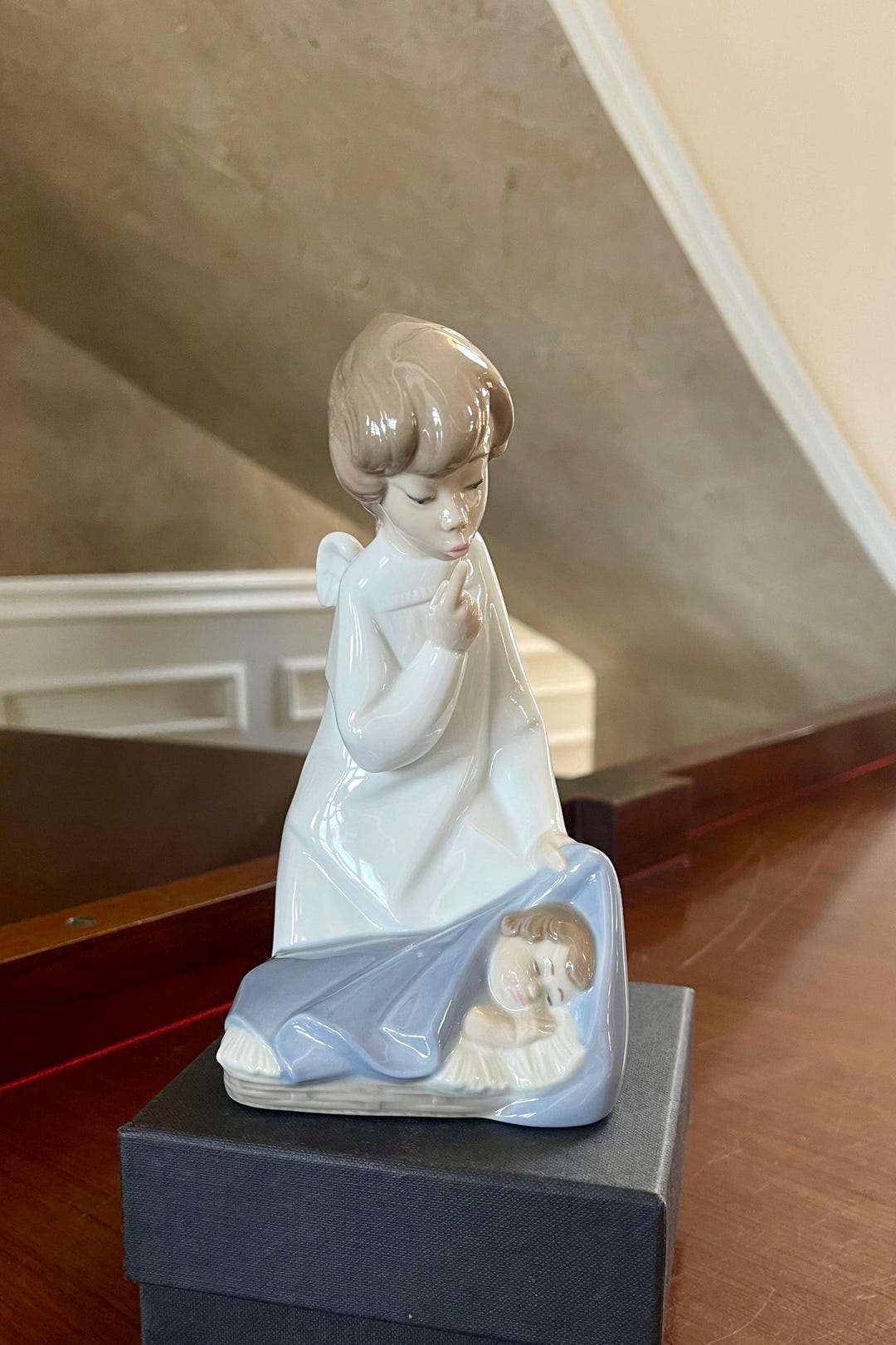 Lladro Guardian Angel With Sleeping Child #4635 Porcelain Figurine - Etsy