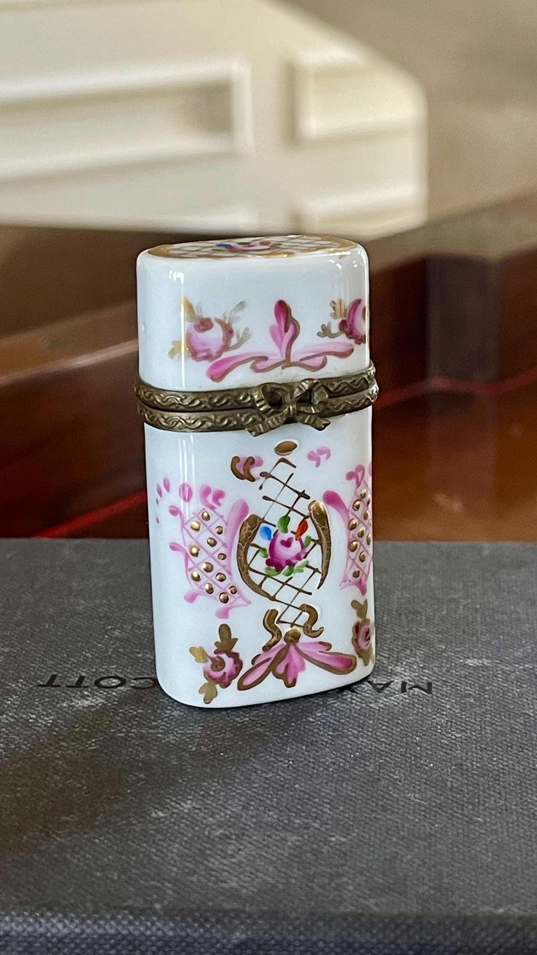 Limoges Porcelain Sewing Needle Box; Limoges Trinket Box; Collectible ...