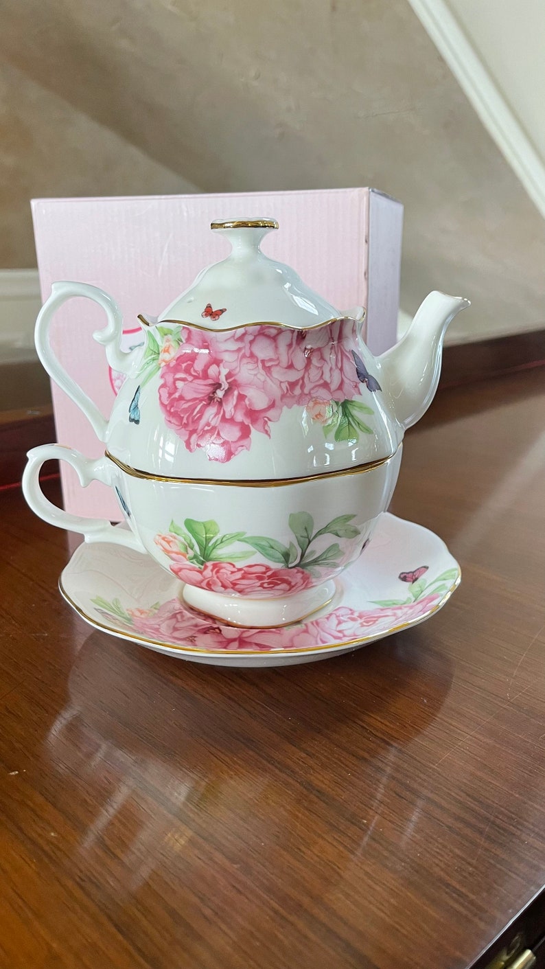 Royal Albert Miranda Kerr tea for One Teapot English Teapot - Etsy