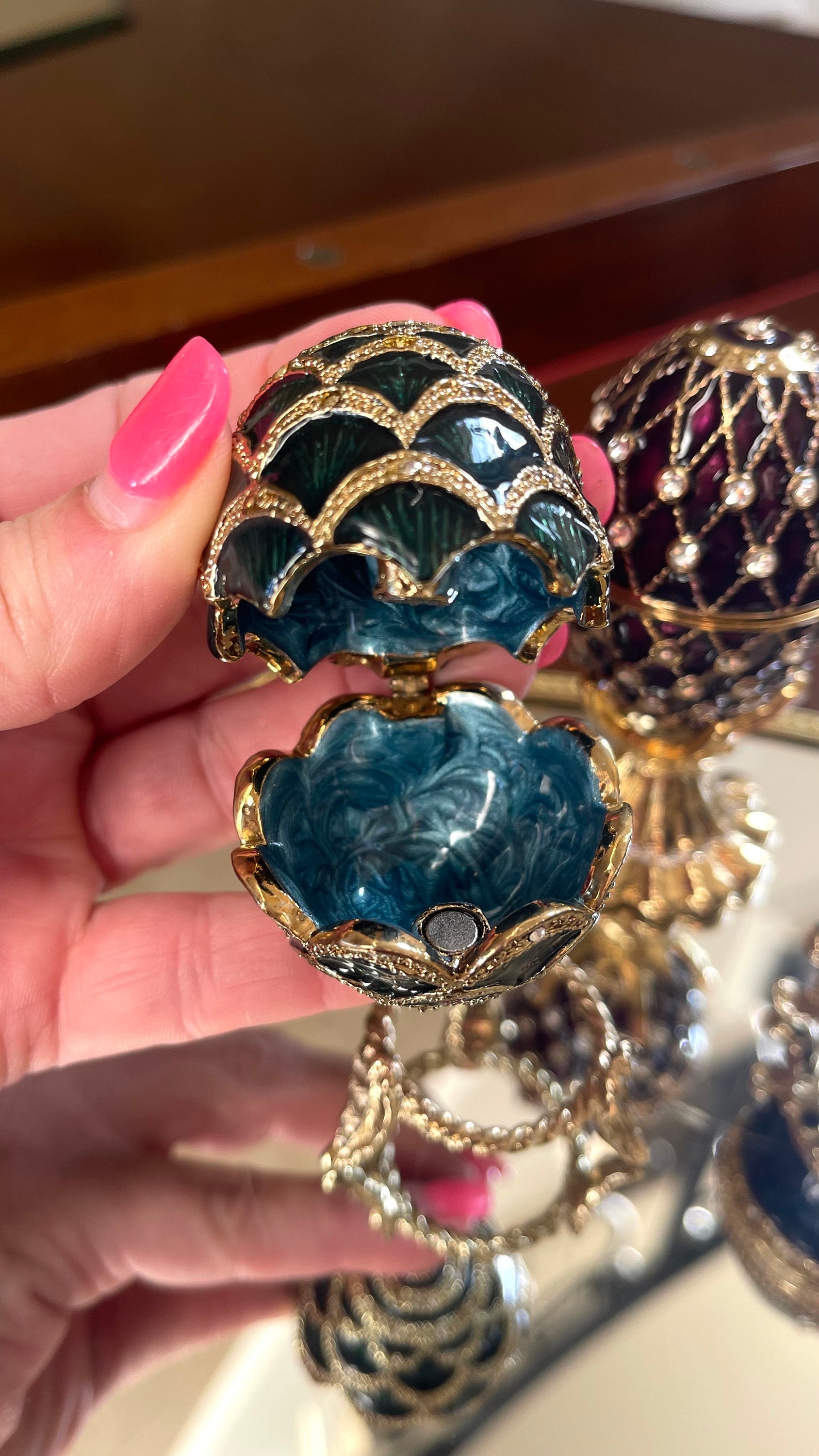 Set of 3 Jeweled Enamel Keepsake Box’s; Enamel Trinket Box; Ring Box - Etsy