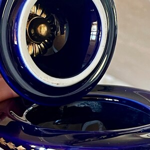 Cobalt Blue Sevres Style Urn 22” Tall With Brass Rams Head Ormolu ...