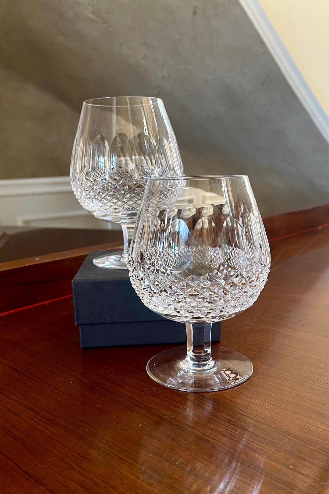 Pair of Waterford Crystal Colleen Large Balloon Brandy Snifter Glasses ...