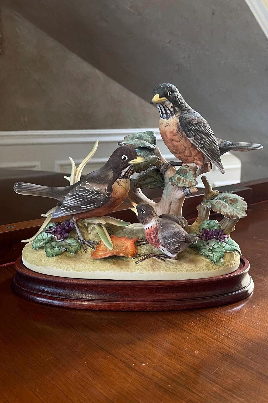 Andrea by Sadek Vintafe Robin Bird Family Figurine Made in Japan ...