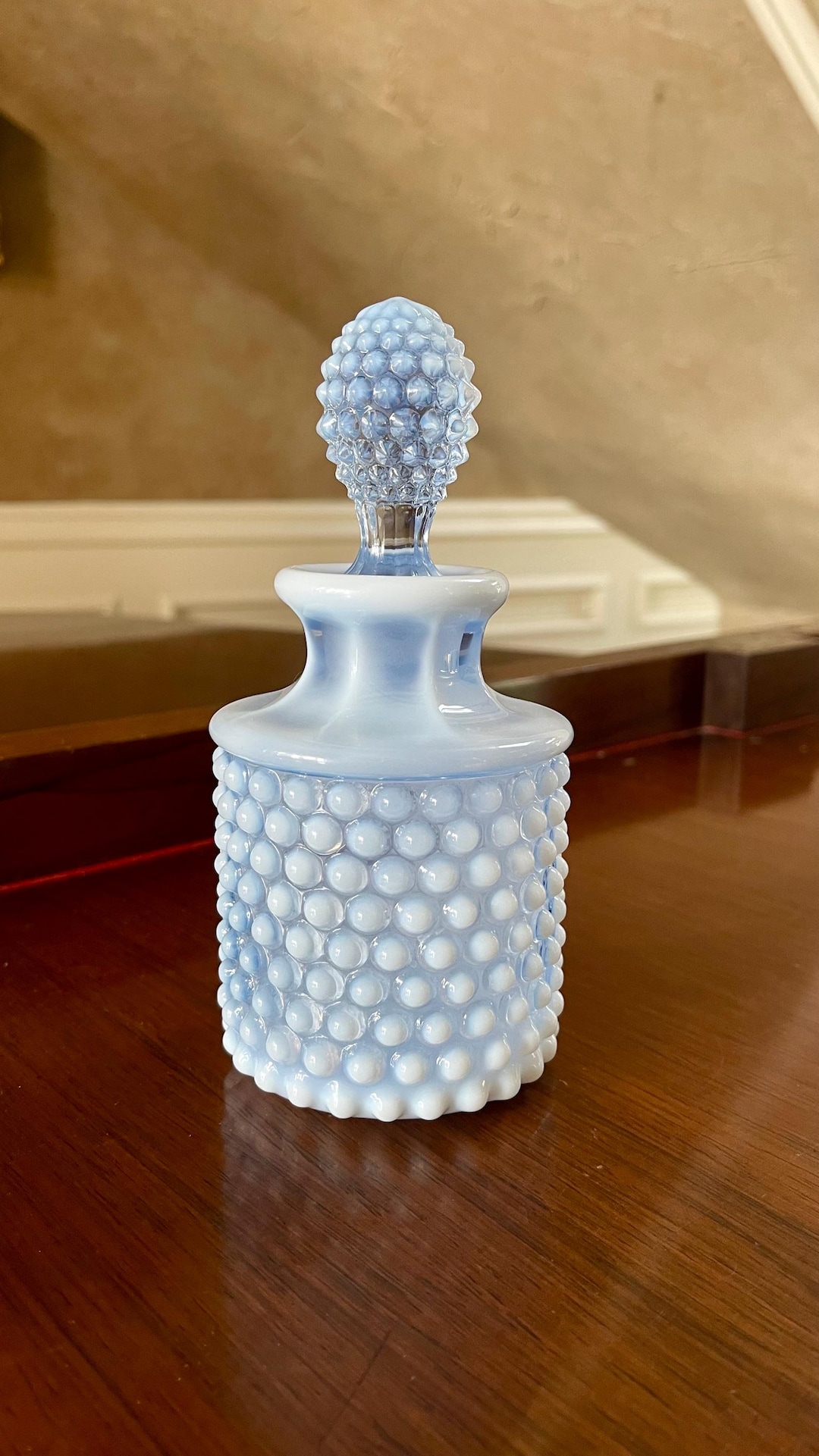 Rare Duncan Miller Blue Opalescent Hobnail Perfume Bottle - Etsy