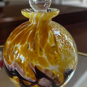 Elegant Art Glass Perfume Bottle - Etsy