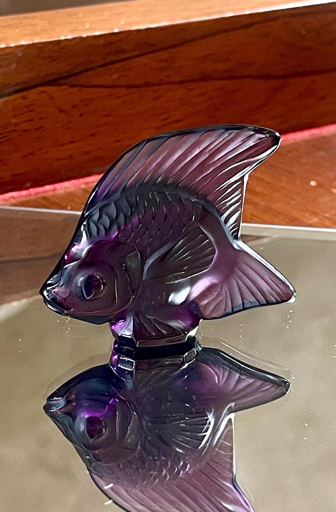 Lalique Crystal Amethyst Purple Fish; Lalique Aquarium Fish; Lalique ...