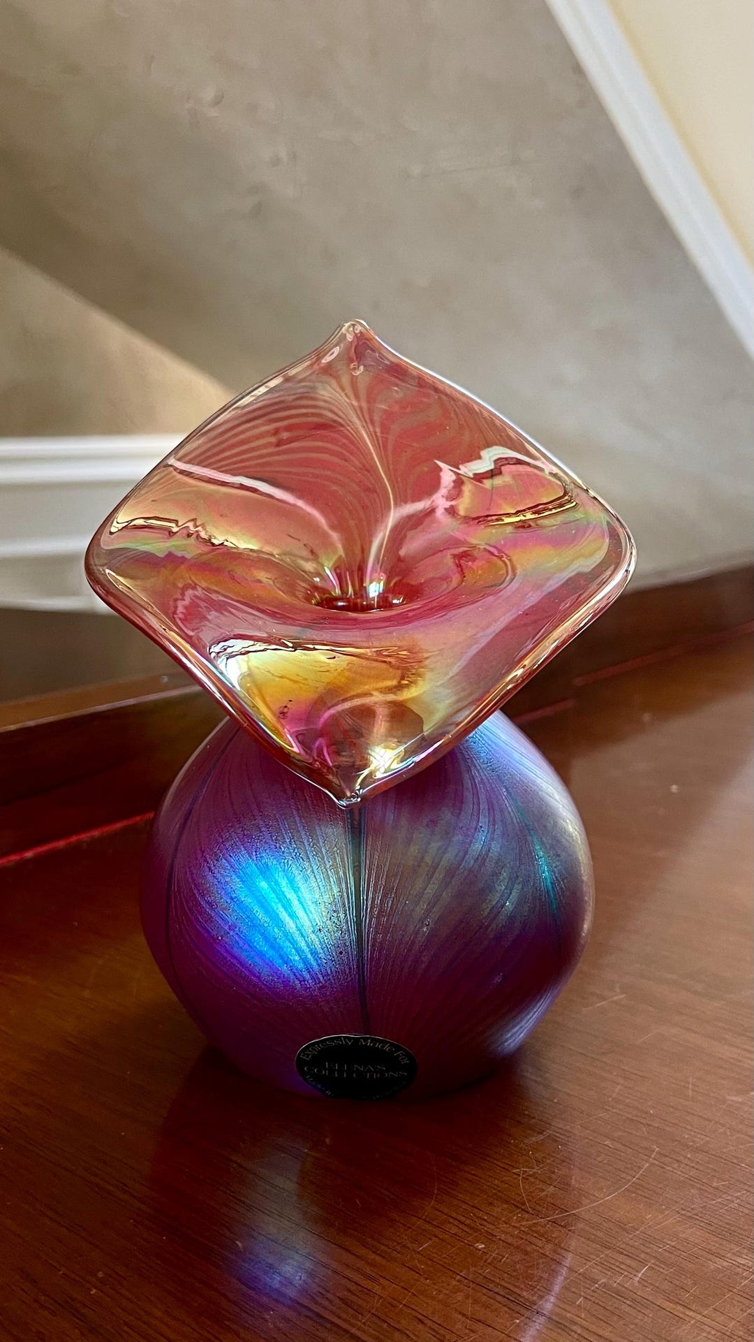 Igor Muller Hand Blown Art Glass Jack in the Pulpit Vase Made in ...