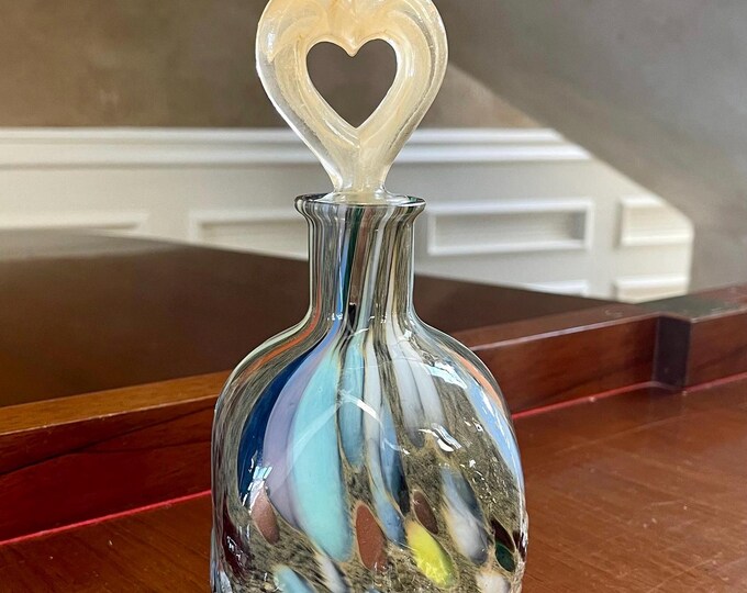 Vintage Murano Glass Heart Stopper Decanter Bottle; Murano Glass - Etsy