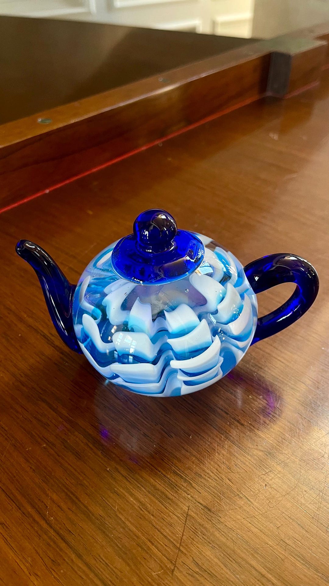 Vintage Dynasty Gallery Art Glass Teapot Paperweight - Etsy