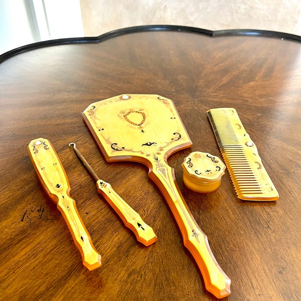 Bakelite Vanity Set - Etsy