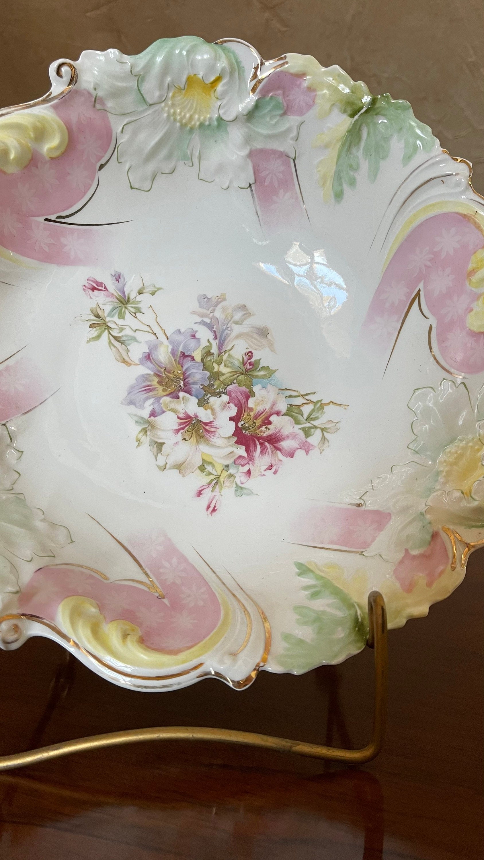 Antique German Porcelain 10 Bowl | Etsy