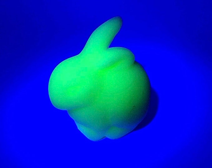 Fenton Satin Uranium Glass Chubby Bunny Rabbit Figurine Paperweight ...