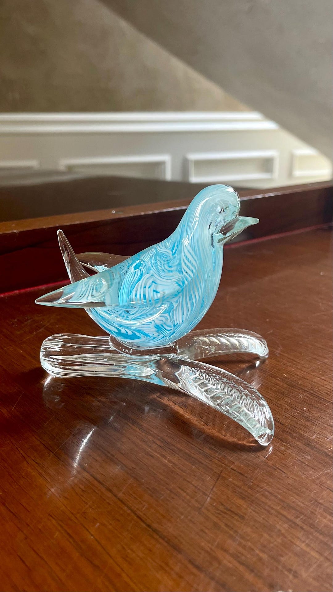 Murano Art Glass Bird Sculpture; Mid Century Modern Art Glass; Murano ...