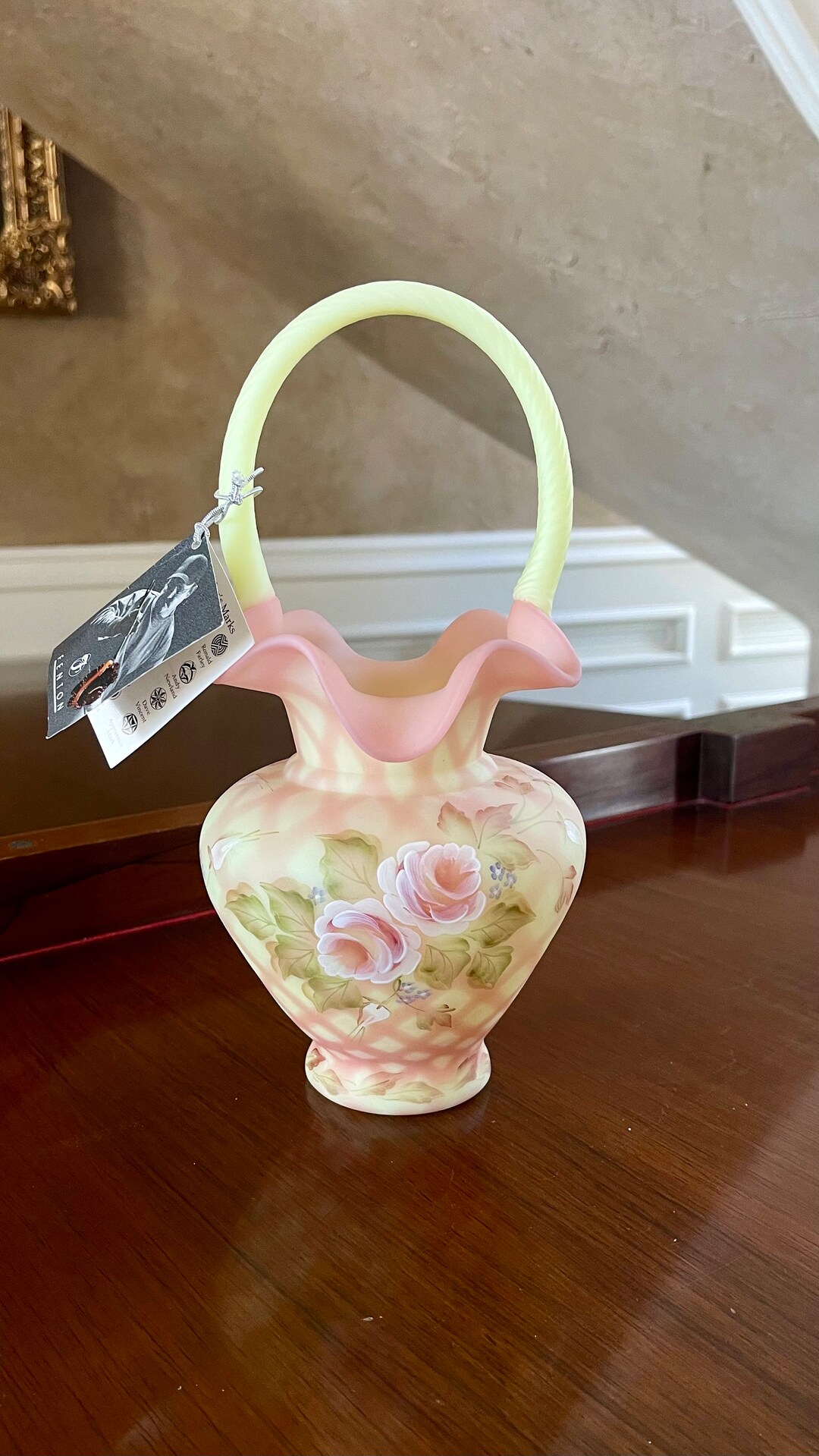 Outstanding Fenton Uranium Burmese Glass 2003 Heirloom Optics ...