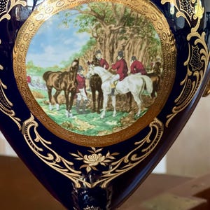 Cobalt Blue Sevres Style Urn 22” Tall With Brass Rams Head Ormolu ...