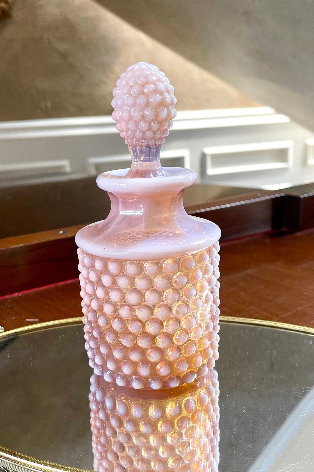 Rare Duncan Miller Pink Opalescent Hobnail Perfume Bottle - Etsy