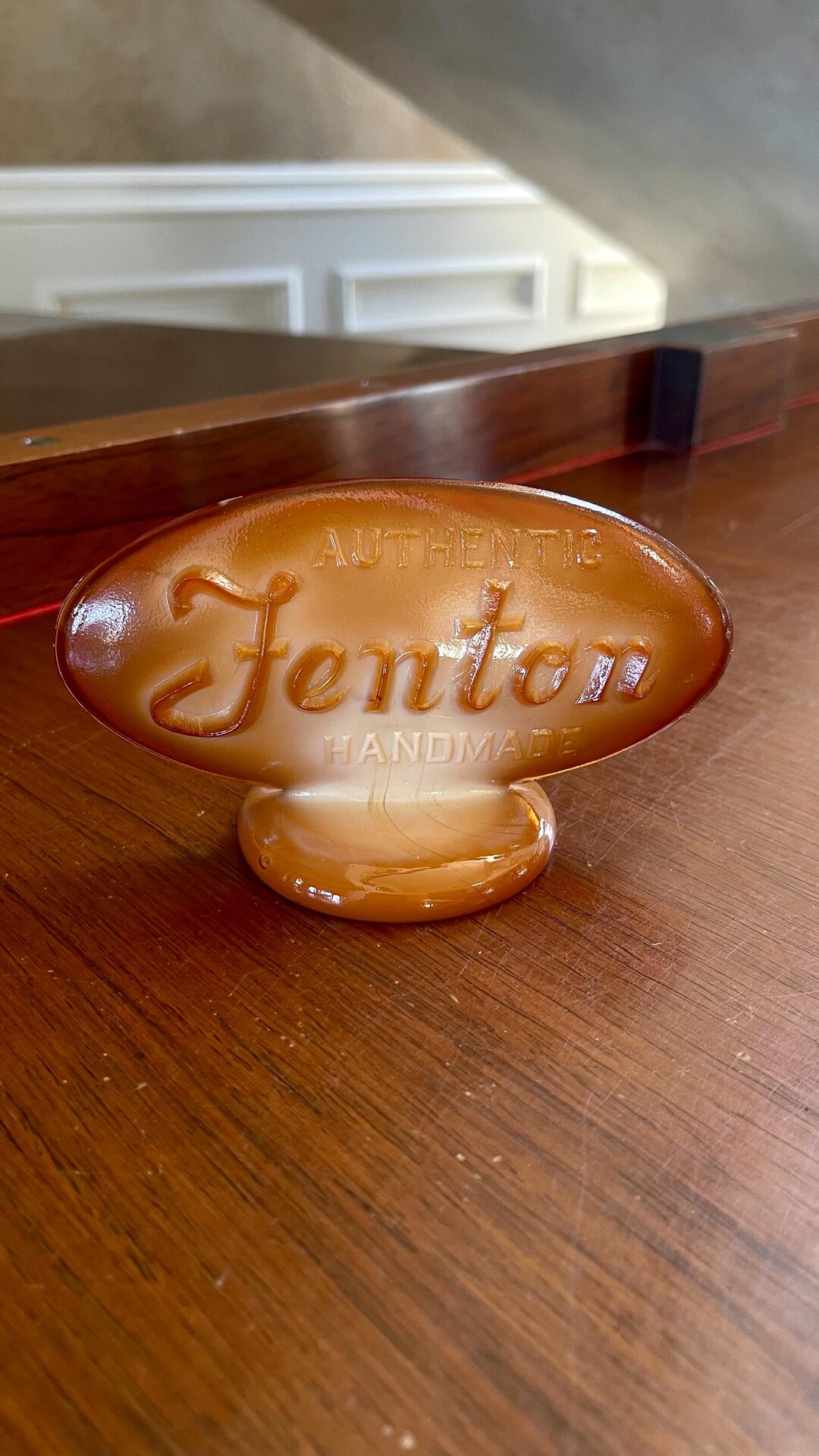 Fenton Chocolate Slag Dealer Logo Sign FAGCA 1982;fenton Glass; Art ...