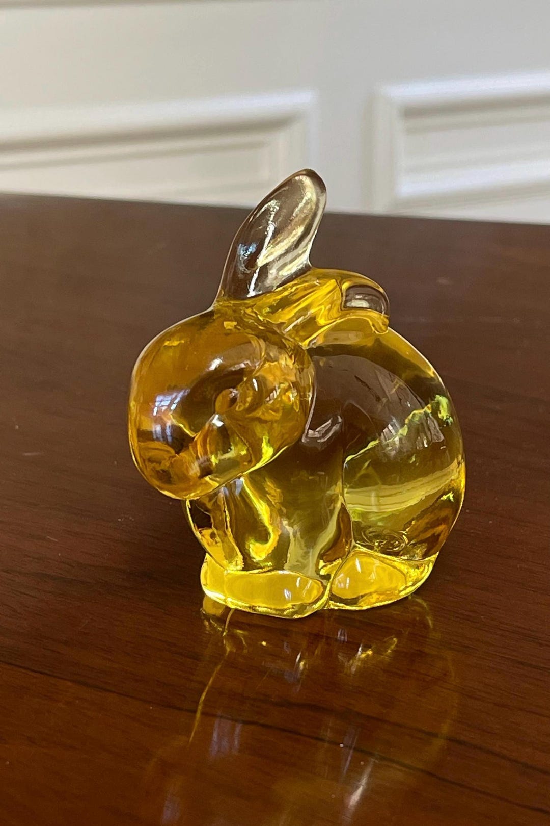 Fenton Glass Buttercup Chubby Bunny Rabbit Figurine Paperweight ...