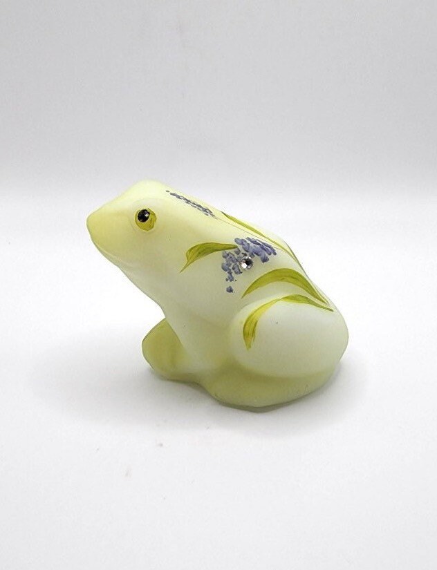 Fenton glass frog hand signed - munimoro.gob.pe