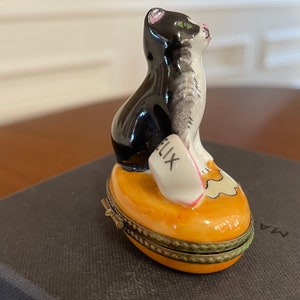 Limoges Porcelain Cat Box Limoges Trinket Box Felix the Cat Collectible ...