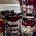 Ruby Cut to Clear Crystal Water Pitcher With Four Glasses - Etsy