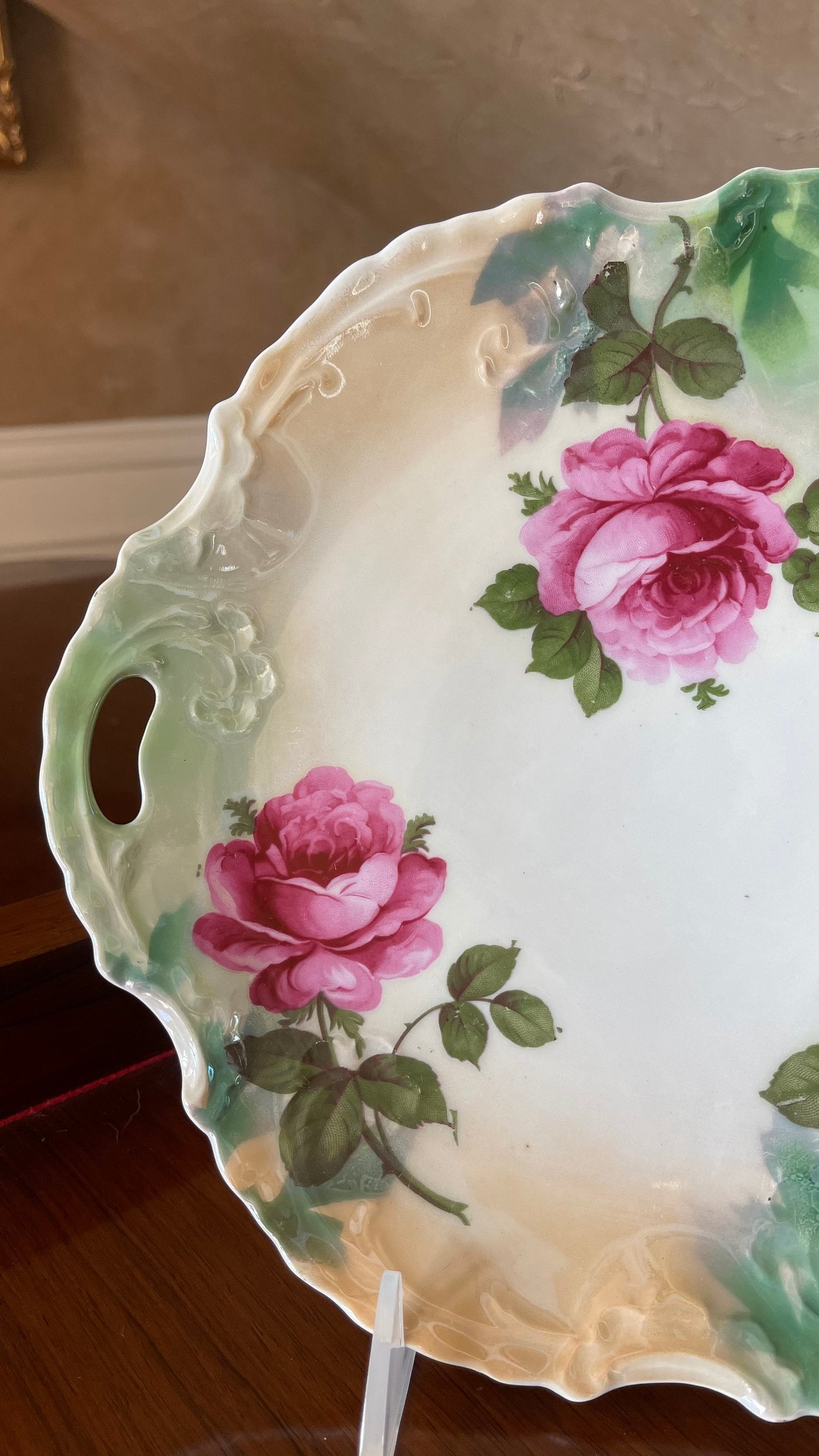 Antique German Lusterware Porcelain Serving Plate With - Etsy