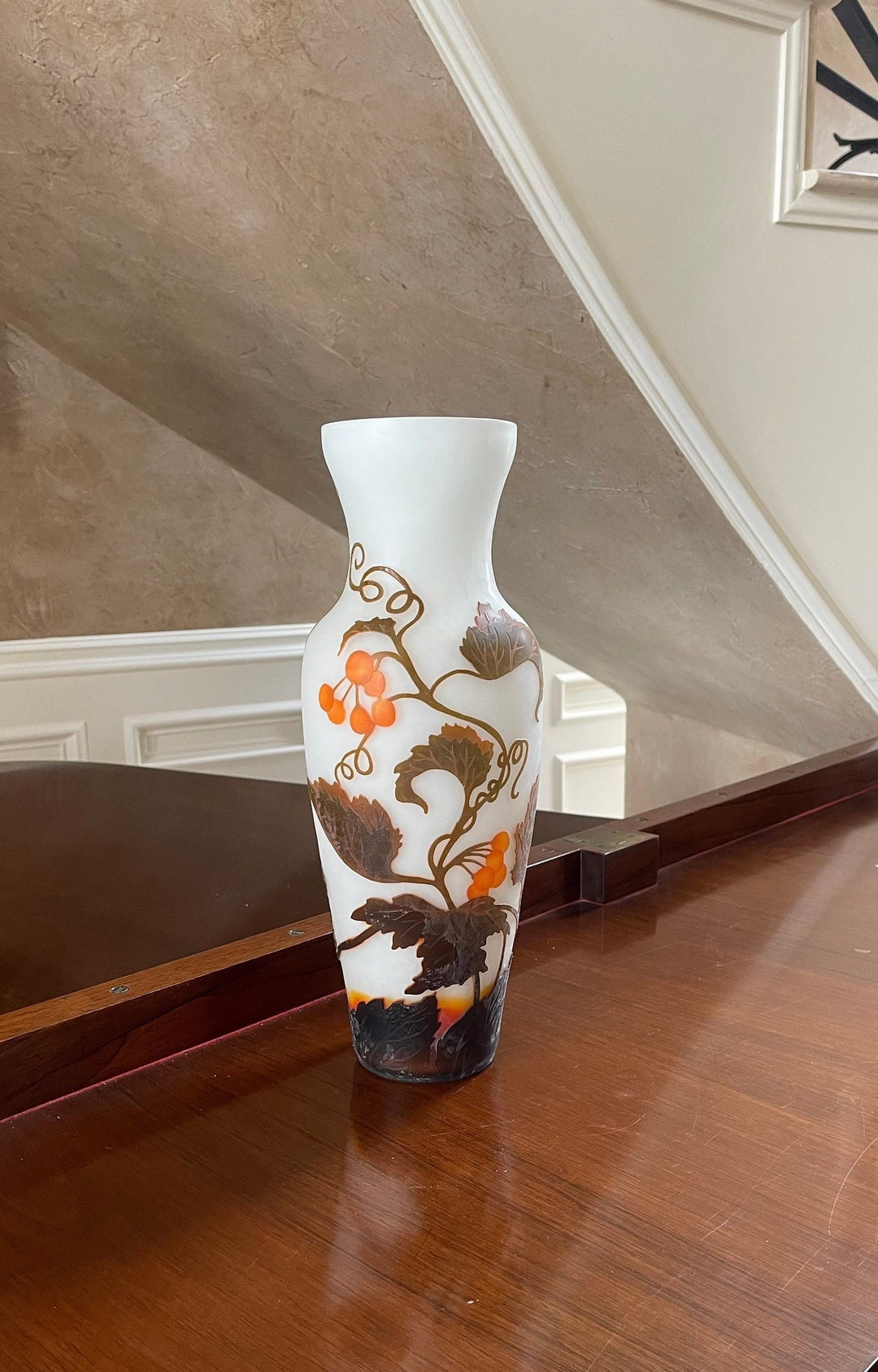 Antique Reproduction Galle Art Glass 14 1/4” Tall Base - Etsy