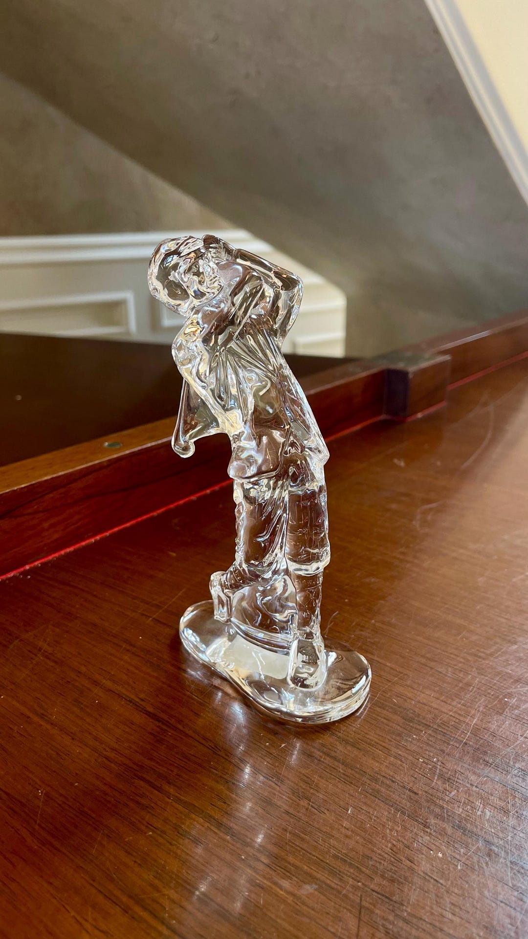 Waterford Crystal Golfer Figurine; Waterford Golf Sculpture Made in ...
