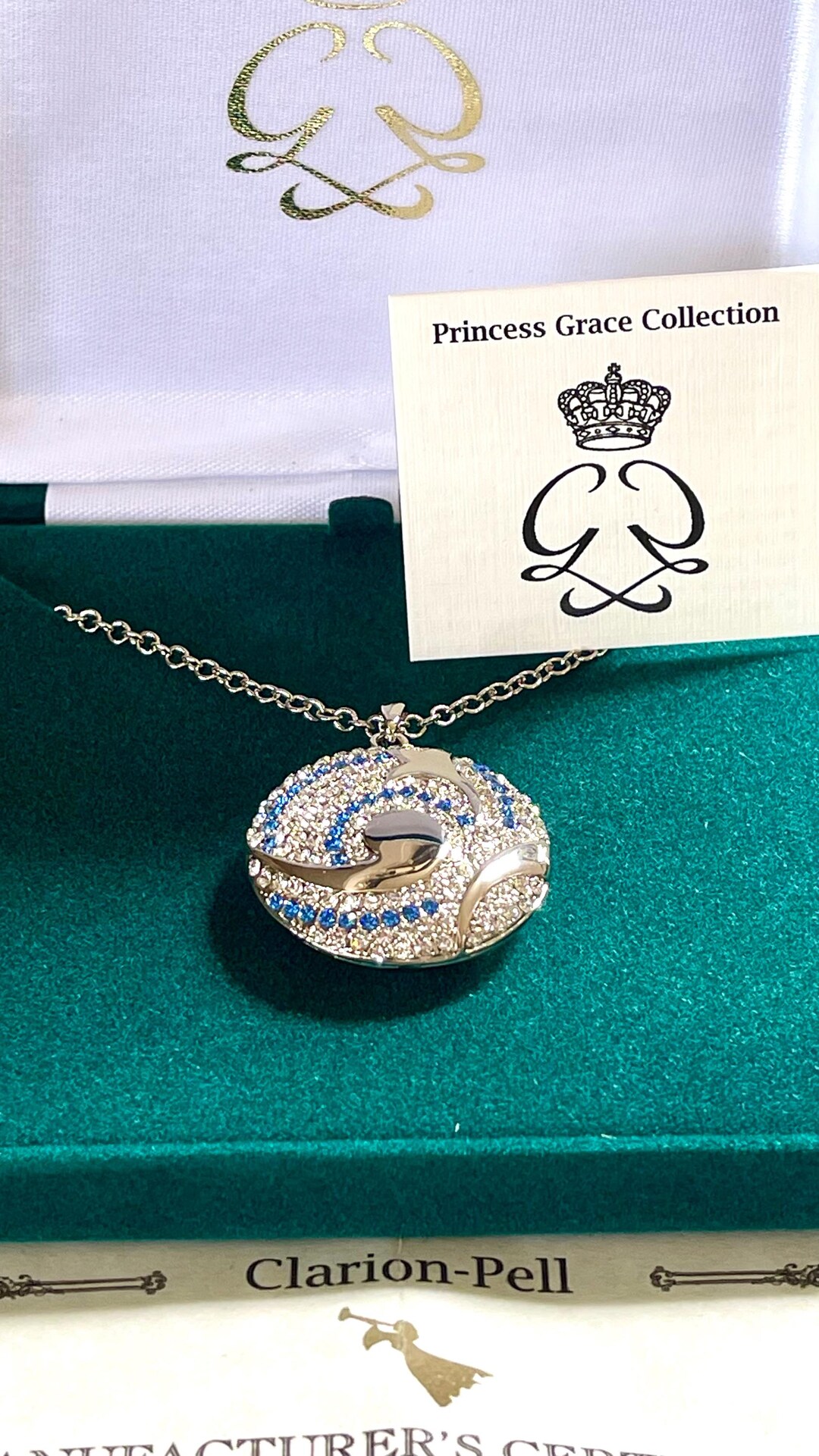 Clarion Pell Princess Grace Kelly of Monaco Swirling Sea Necklace New ...