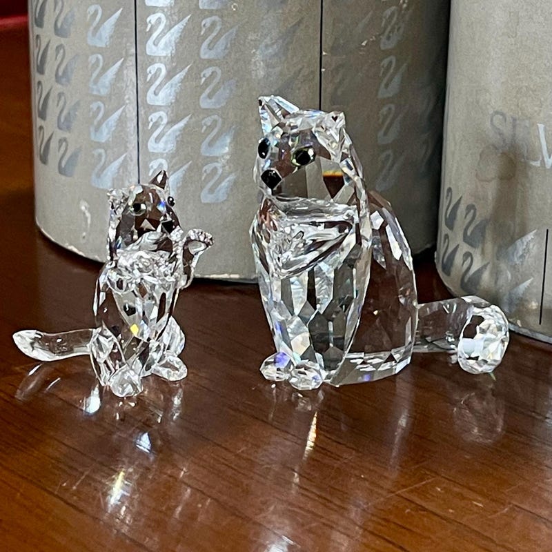 Swarovski Cat - Etsy