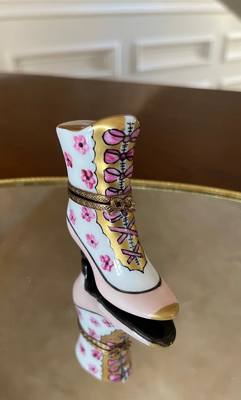 Limoges Porcelain Victorian Ladies Shoe Box Limoges Trinket - Etsy