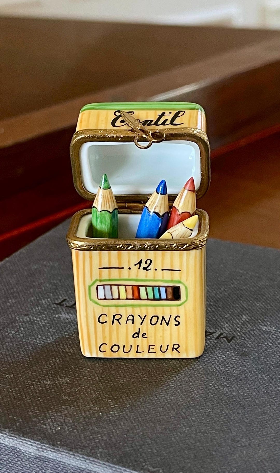Limoges Crayons Back to School Trinket Box; Limoges Trinket Box ...