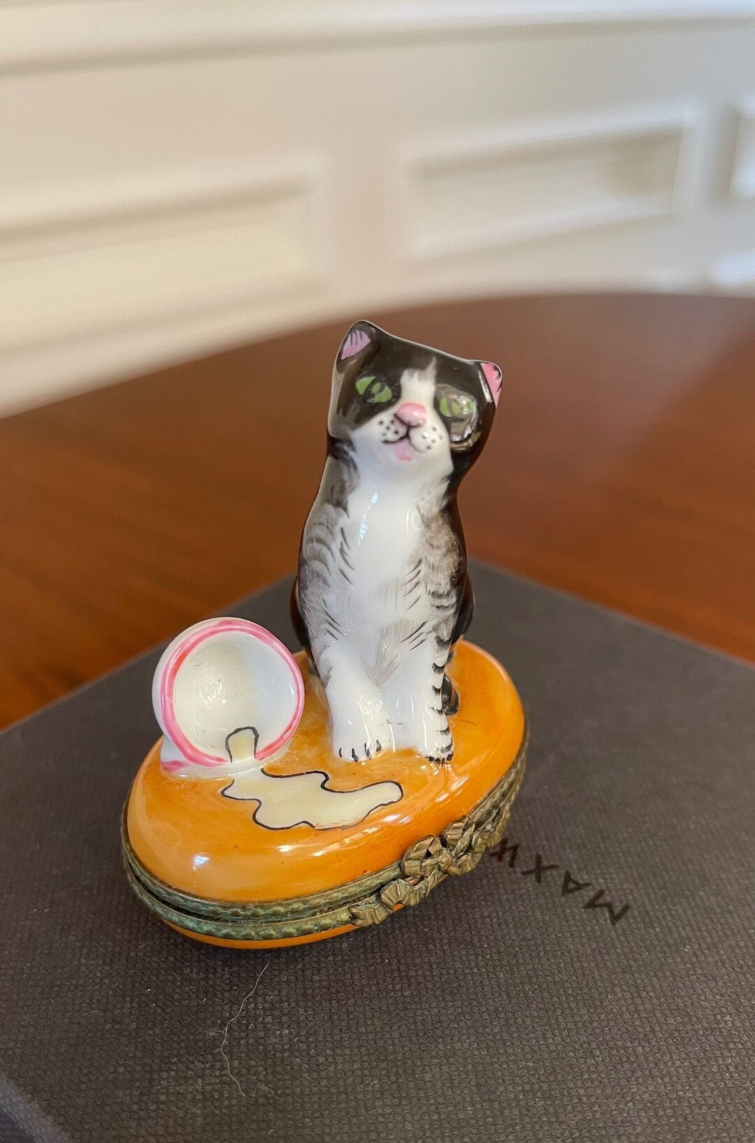 Limoges Porcelain Cat Box Limoges Trinket Box Felix the Cat Collectible ...