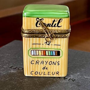 Limoges Crayons Back to School Trinket Box; Limoges Trinket Box ...