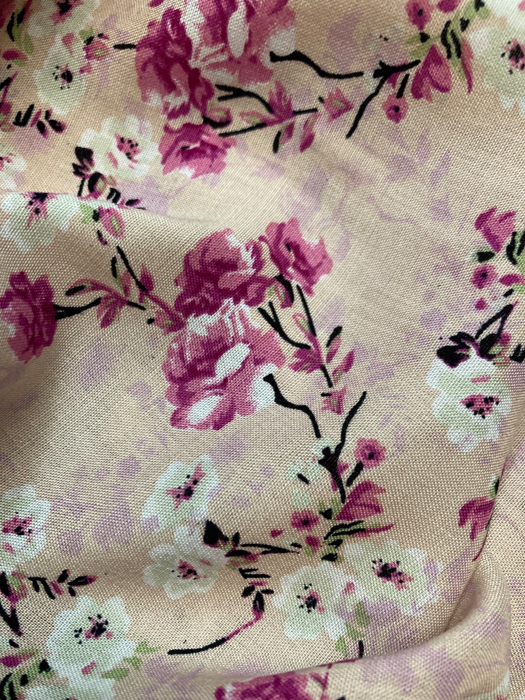 NEW High Class Viscose Floral Print Fabric Summer - Etsy UK