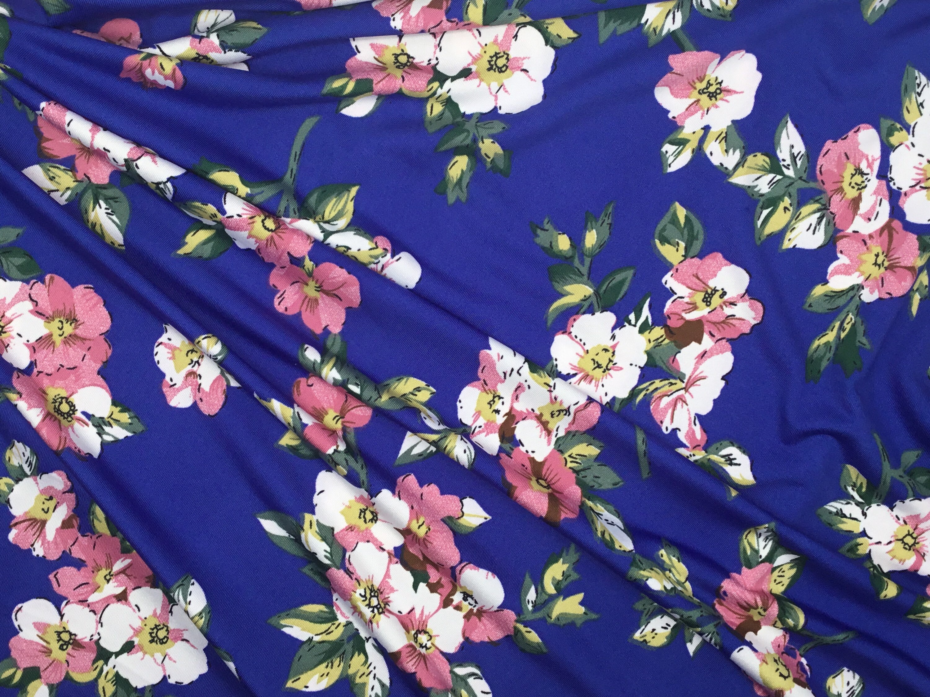 NEW High Class Jersey Floral Print Fabric - Etsy UK